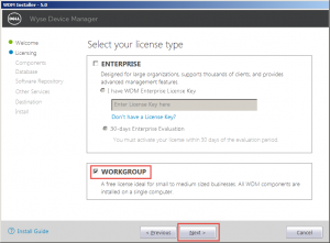 Wyse Device Manager 5.0 (WDM) Workgroup Installation