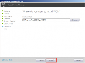 Wyse Device Manager 5.0 (WDM) Workgroup Installation