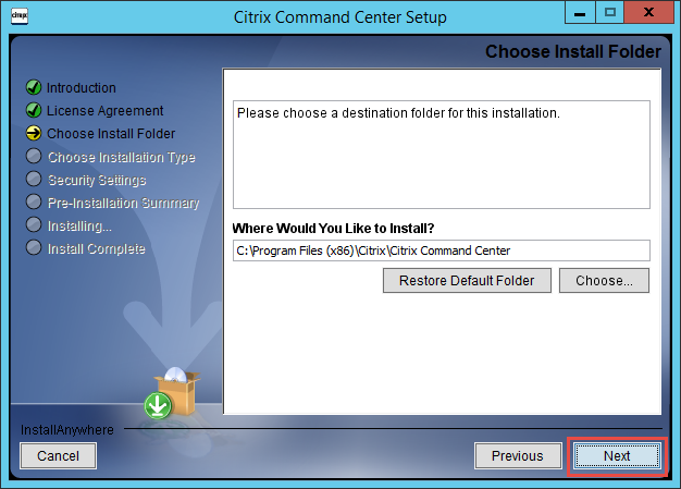 Citrix Command Center - Installation
