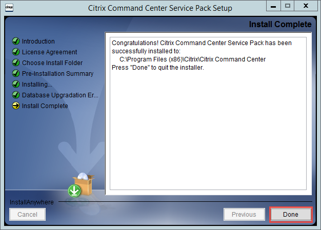 Citrix Command Center - Upgrade